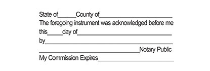 Self-Inking Acknowledgement Notary Stamp