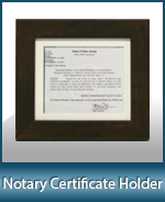 New Jersey Notary Certificate Holder l NJ Notary Certificate Frame