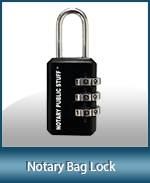 Notary Lock for Notary Supplies Bag