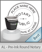 Best Quality AL Notary Round Stamp l AL Notary Seal Stamp