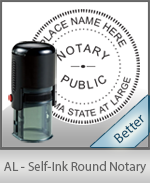 Self-Inking Alabama Notary Round Stamp l AL Notary Round Stamp