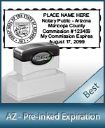 Arizona Notary Stamps and Supplies - ships Next Day
