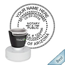 Highest Quality Round Arizona Notary Stamp |Ships Next Day | Free Shipping