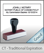 Connecticut Notary Traditional Expiration Stamp