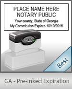 Georgia Notary Seal Stamps - ships Next Day