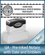 Georgia Notary Seal Stamps - ships Next Day