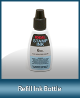 INKBTL Premium BLACK Stamp Ink, 1/2 oz. Bottle
