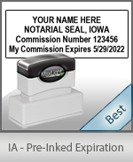 Iowa Notary Seal Stamps - ships Next Day