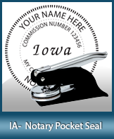 Iowa Notary Seal Stamps | ships Next Day