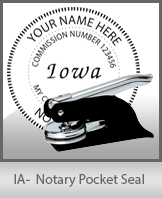 Iowa Notary Seal Stamps | ships Next Day