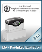 Massachusetts Notary Seal Stamps - ships Next Day