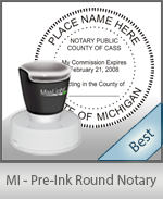 Best Quality Michigan Notary Round Stamp l MI Notary Seal Stamp