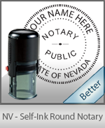 Self-Inking Nevada Notary Round Stamp l NV Notary Round Stamp