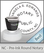 Best Quality North Carolina Notary Round Stamp l NC Notary Seal Stamp