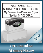 Ohio Attorney Notary Stamp - ships Next Day