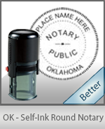 Self-Inking Oklahoma Notary Round Stamp l OK Notary Round Stamp