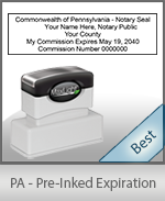 Pennsylvania Notary Stamps and Supplies | ships Next Day