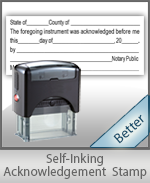 Self-Inking Acknowledgement Notary Stamp | Notary Supplies