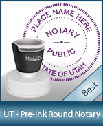Best Quality Utah Notary Round Stamp l UT Notary Seal Stamp