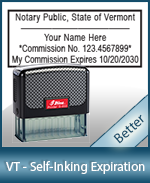 Order Vermont Notary Stamps - ships Next Day